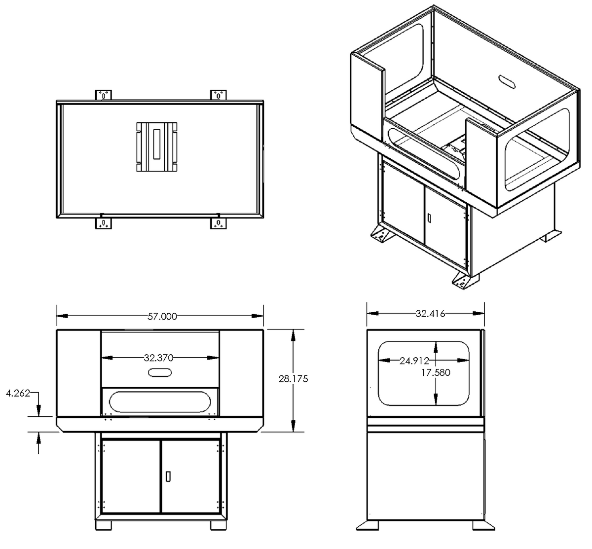 G0704 / PM-25MV Mill Enclosure w/o Base – procutcnc.com